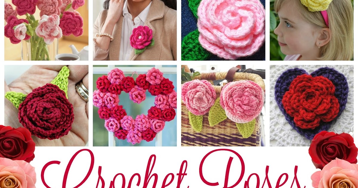 Fiber Flux: Crochet Roses! 16 Free Crochet Patterns...
