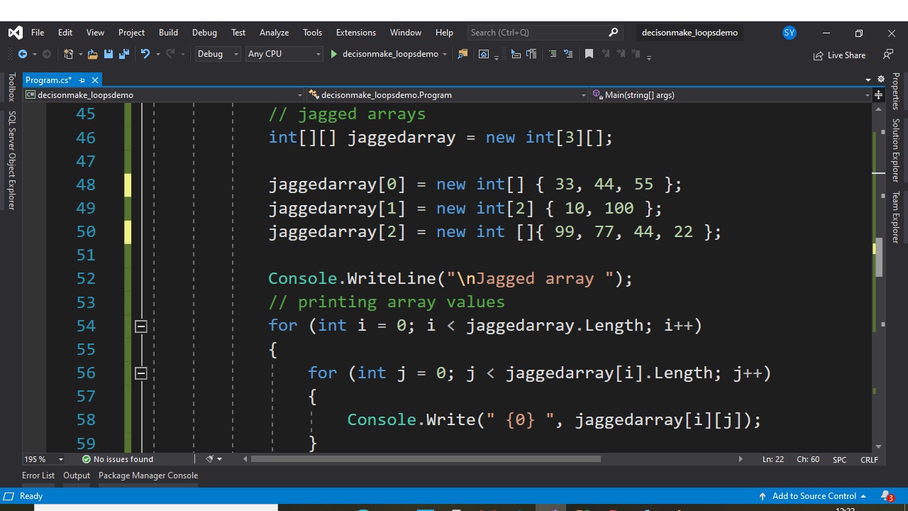 C# Tutorial, Arrays