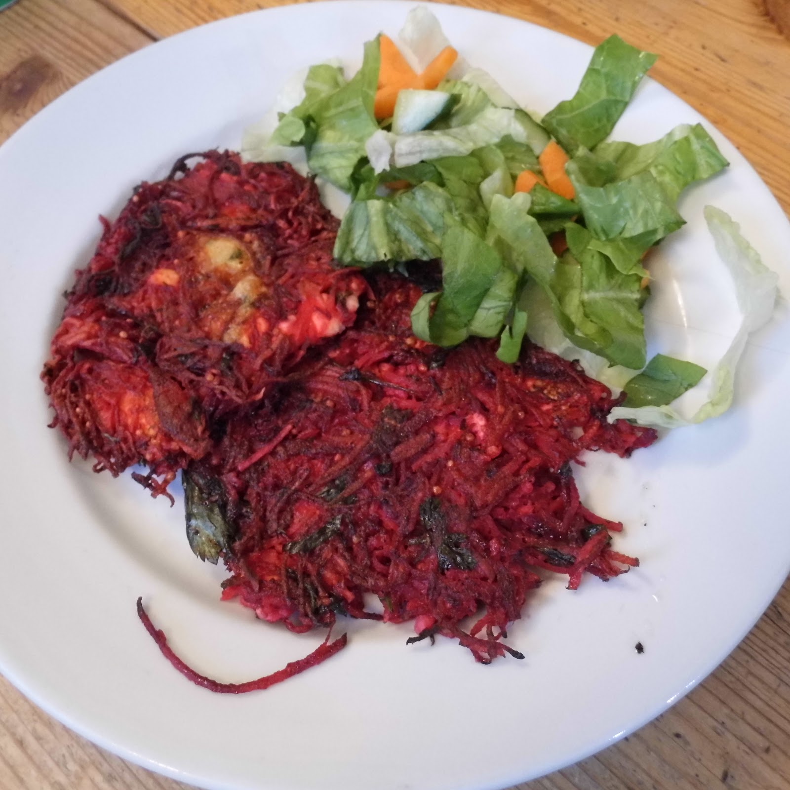 Kate's blog (Reading & Eating): Dinner, 16/9/18: Beetroot & Parsnip Rosti