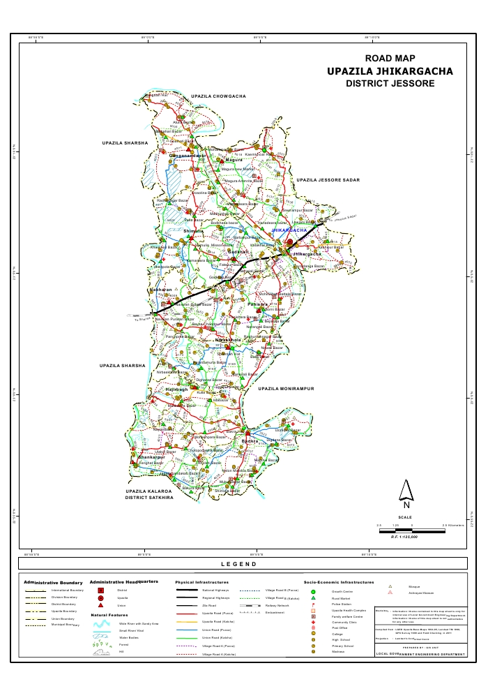 Mouza & Land Use Maps of Jhikargacha Upazila, Jessore, Bangladesh ...