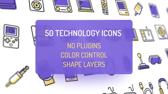 Animated Technology Icons - After Effects Template