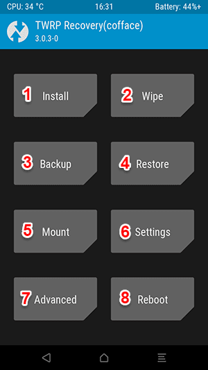 TWRP (Team Win Recovery Project)
