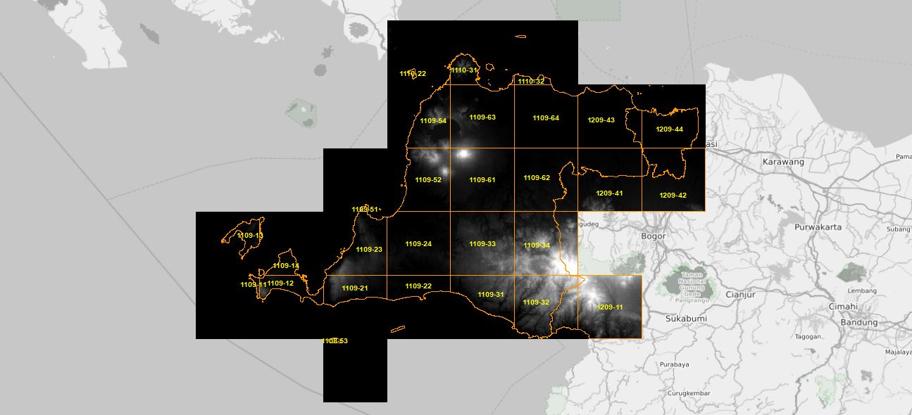 DEM Nasional (DEMNAS) Provinsi Banten Terbaru - Lapak GIS
