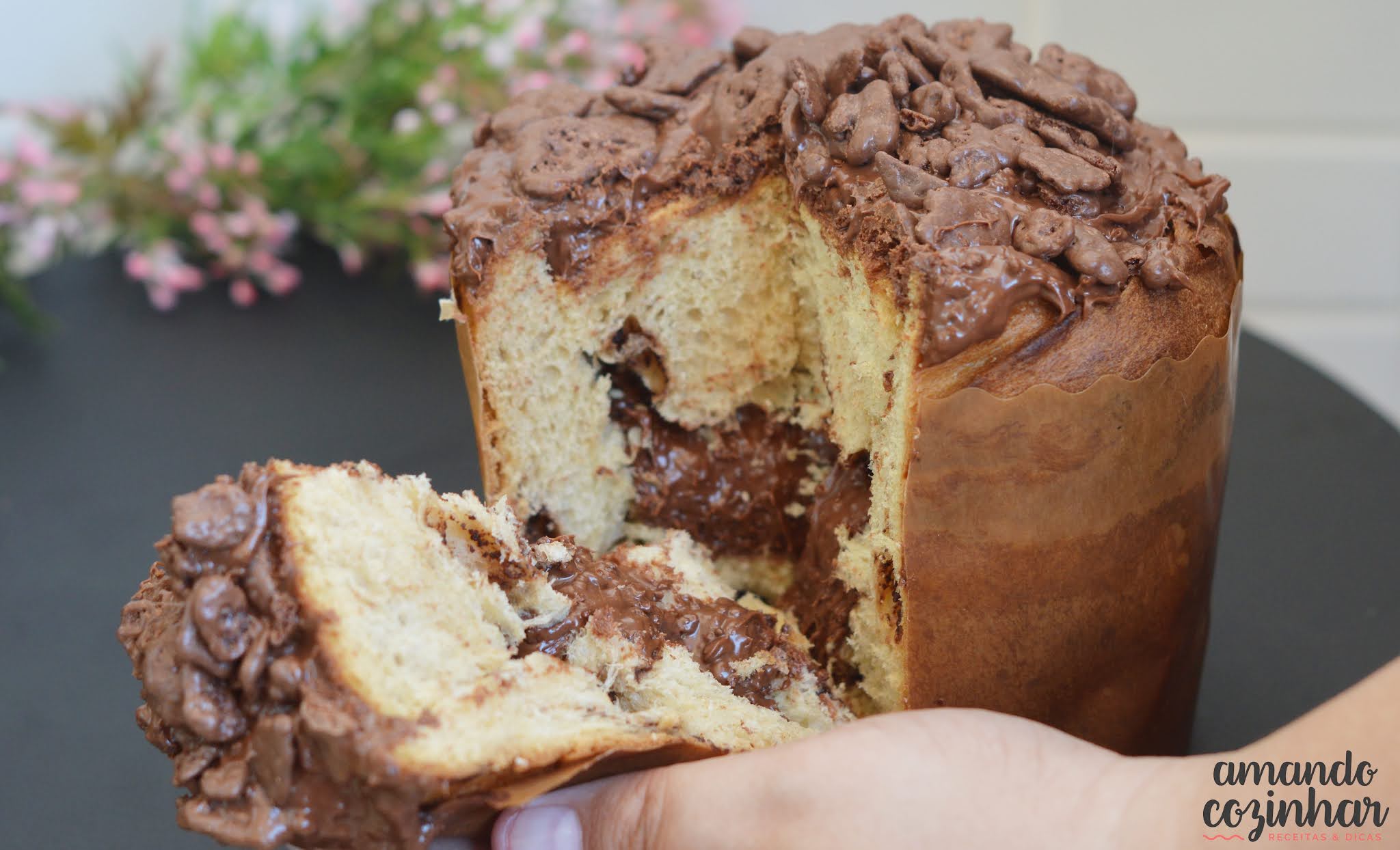 Chocotone Ovomaltine (Panetone trufado com 3 ingredientes) - Amando ...