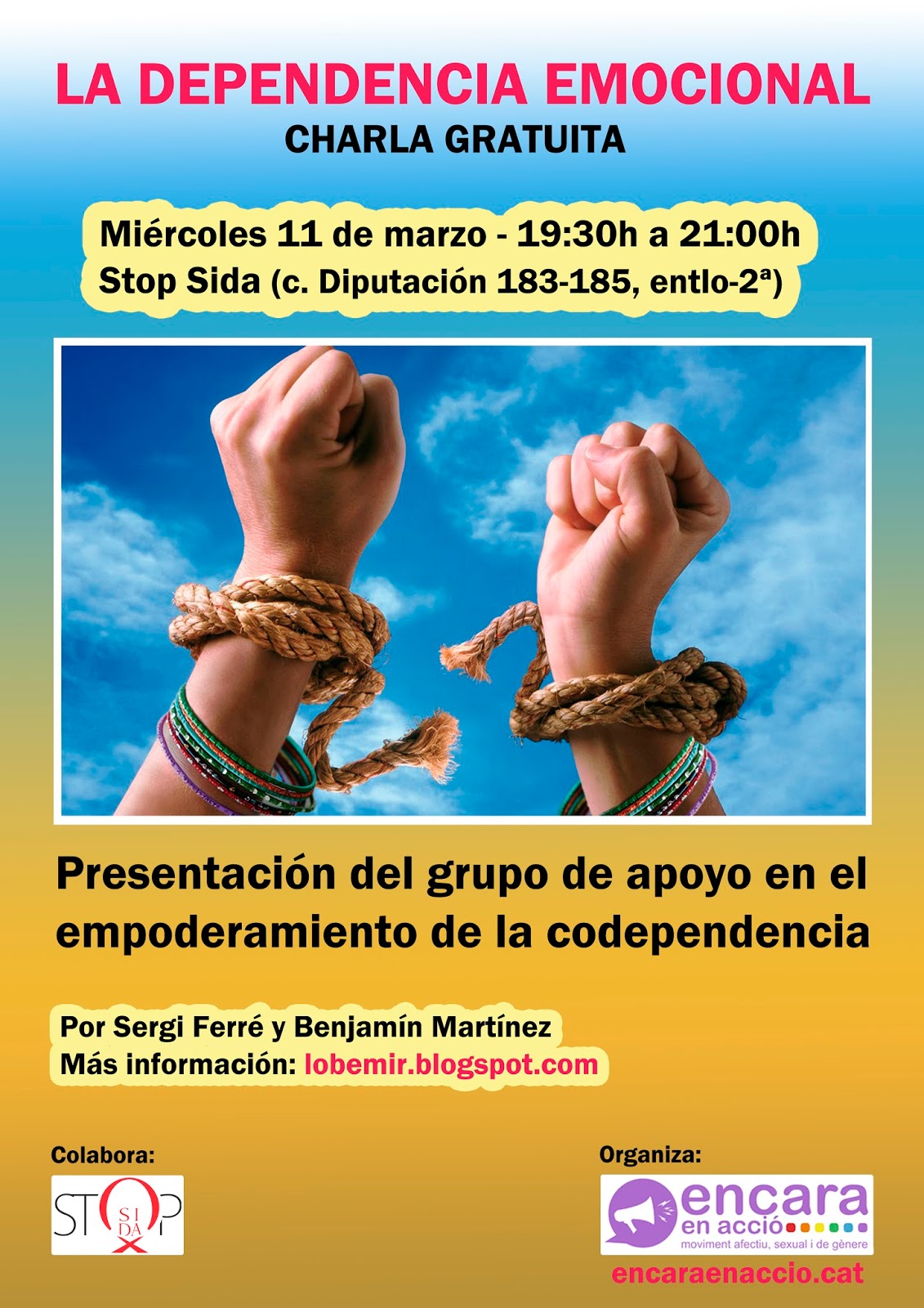 Grupo de apoyo para casos de codependencia y adicción a las relaciones ...