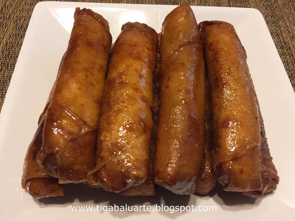 Banana Turon with Caramel Sauce Recipe