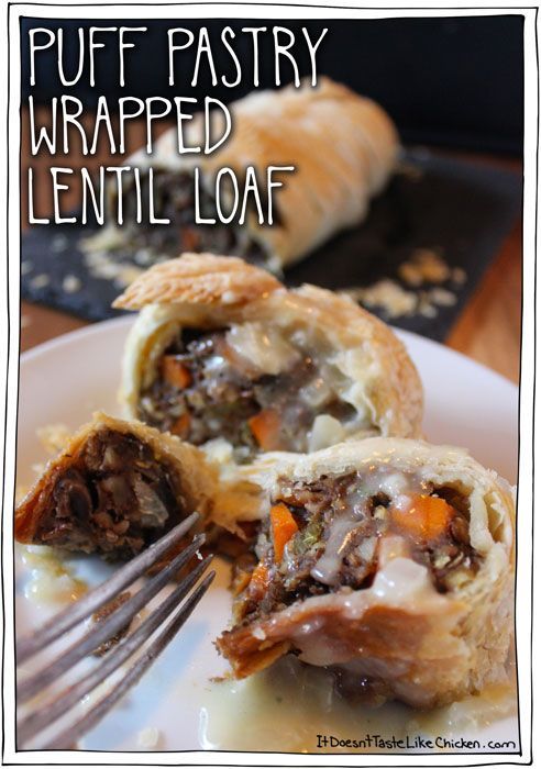 Puff Pastry Wrapped Lentil Loaf - Healthy Food Diet Family