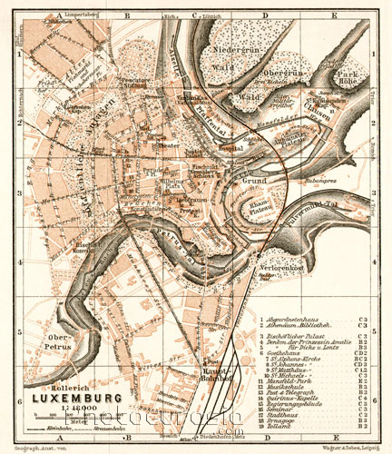 Map of Luxembourg city