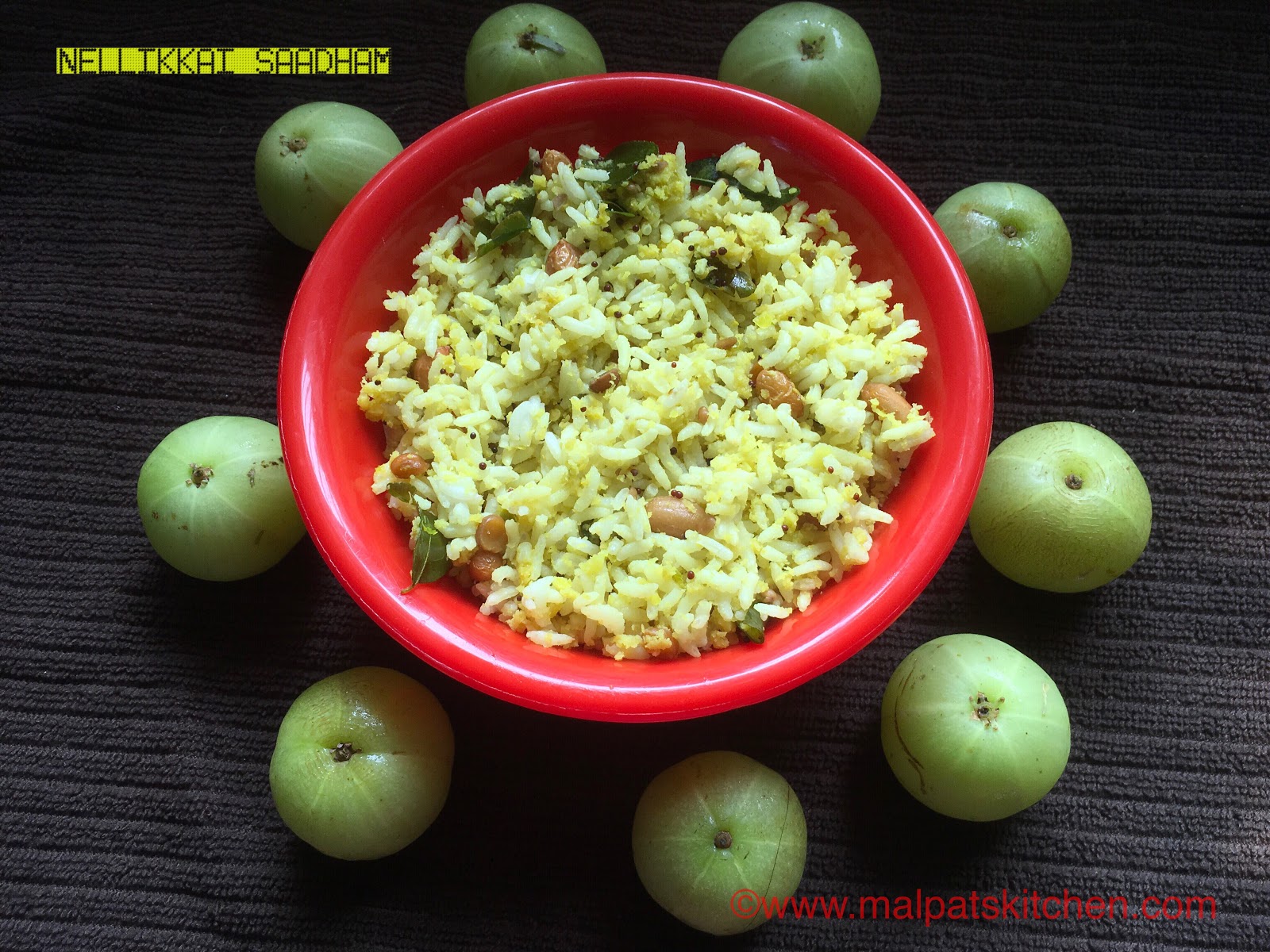 NELLIKKAI/AMLA RICE, how to make gooseberry rice ~ Malpats Kitchen