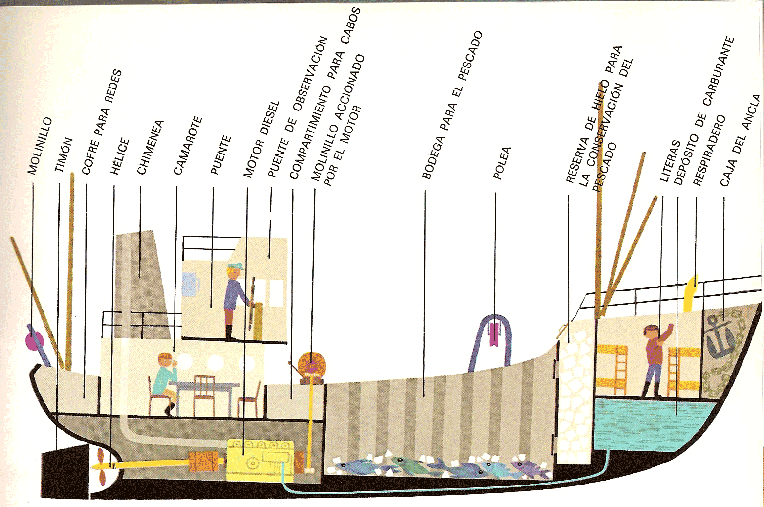 Mercenarios: El velero y sus partes