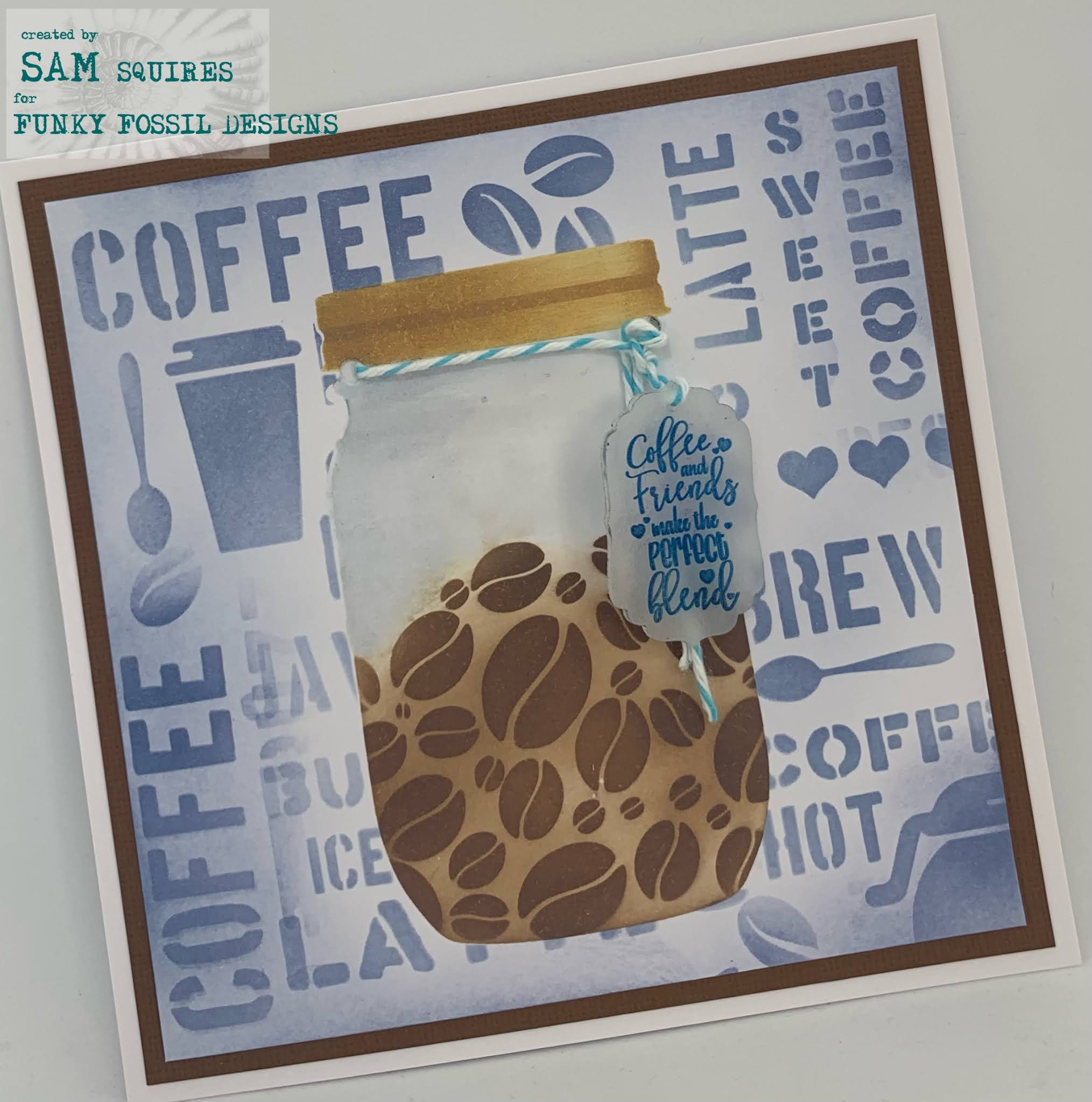 A Crafting Niche: Funky Fossil Designs "Coffee & Friends" New Stamp Preview