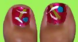 Polished: Neon Splash Toe Nail Design