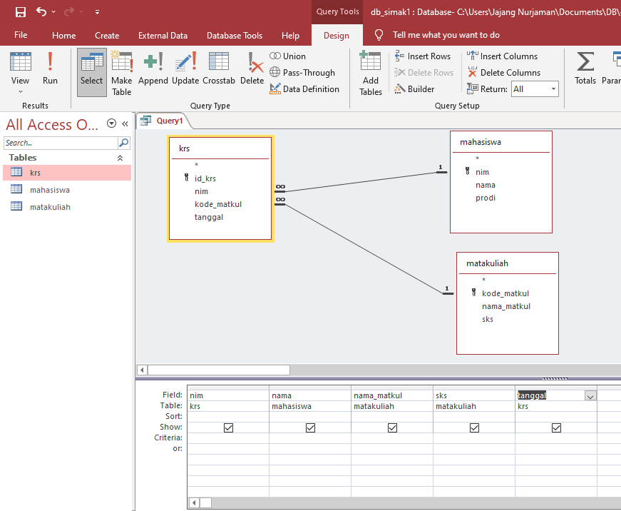 Cara Membuat Formula dan Query pada Ms Access - Contoh Aplikasi Cara Membuat Formula dan Query pada Ms Access - Contoh Aplikasi