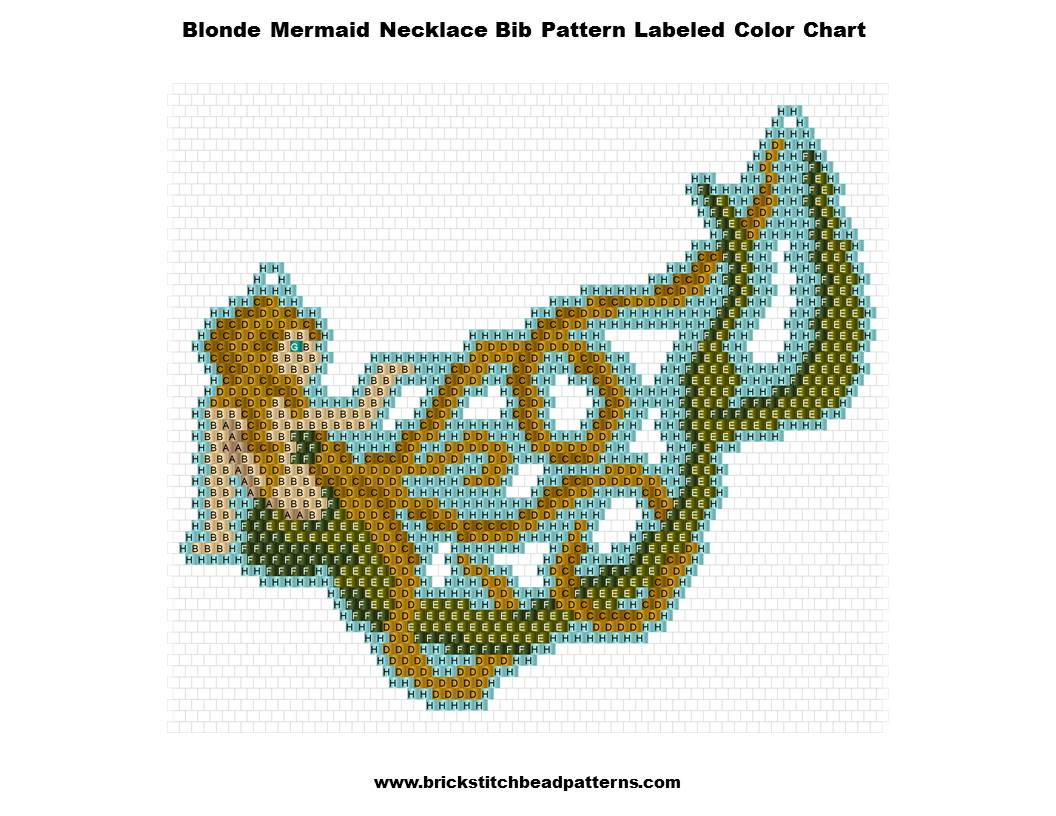 Brick Stitch Bead Patterns Journal: Free Blonde Mermaid Necklace Bib ...