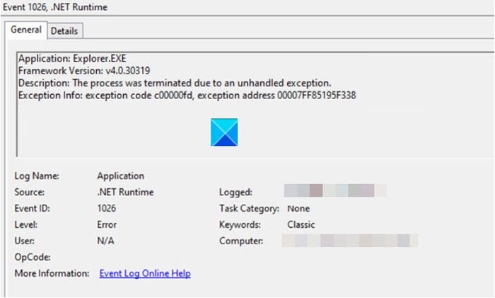 Fix Runtime Error 1026 Exception Code C00000fd
