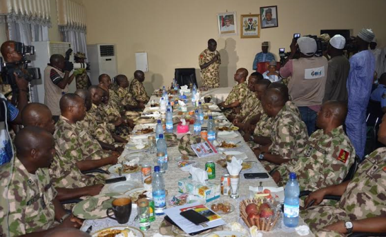 Photos: Borno state governor hosts Chief of Army Staff, Buratai, other ...