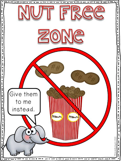 A special kind of class: Nut Free Zone Freebie