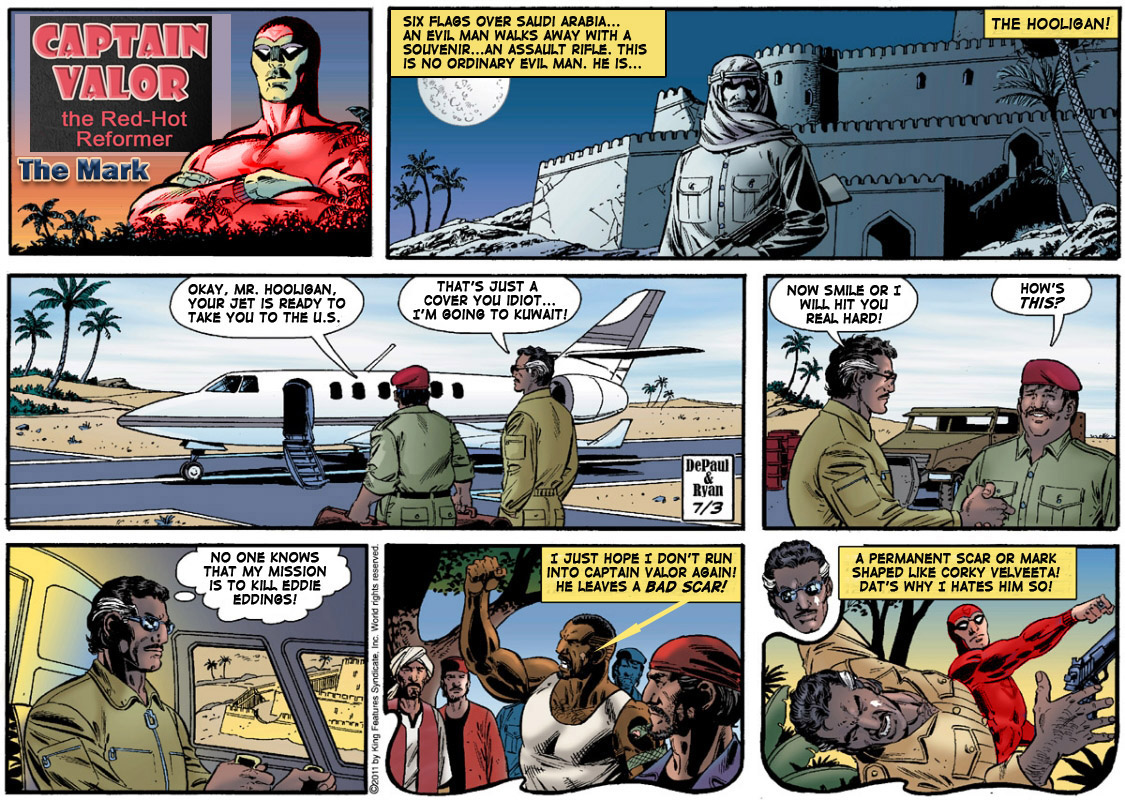 Calvinistic Cartoons: Captain Valor Comic Strip