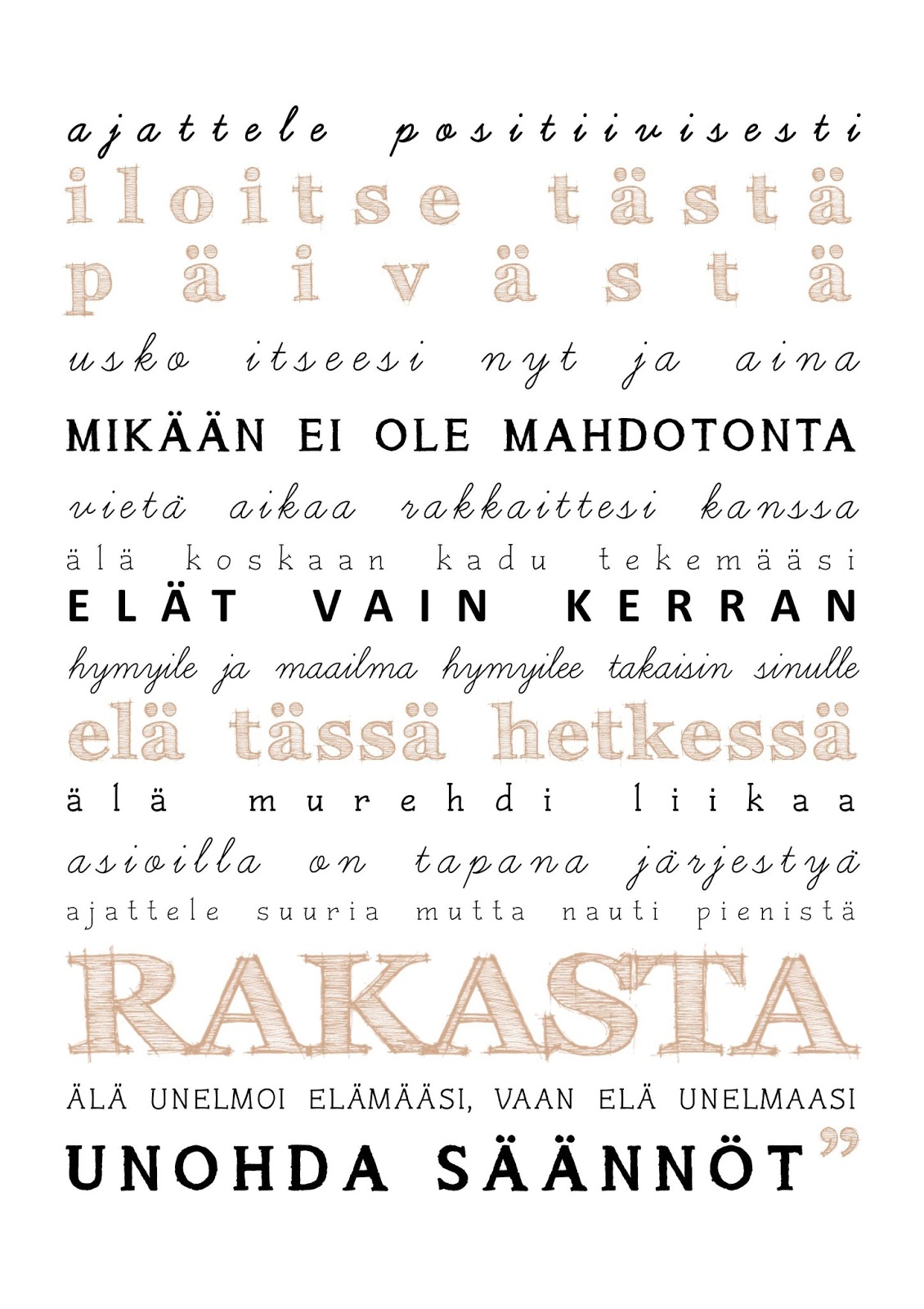 Day´s Glamour: Sanoja seinälle