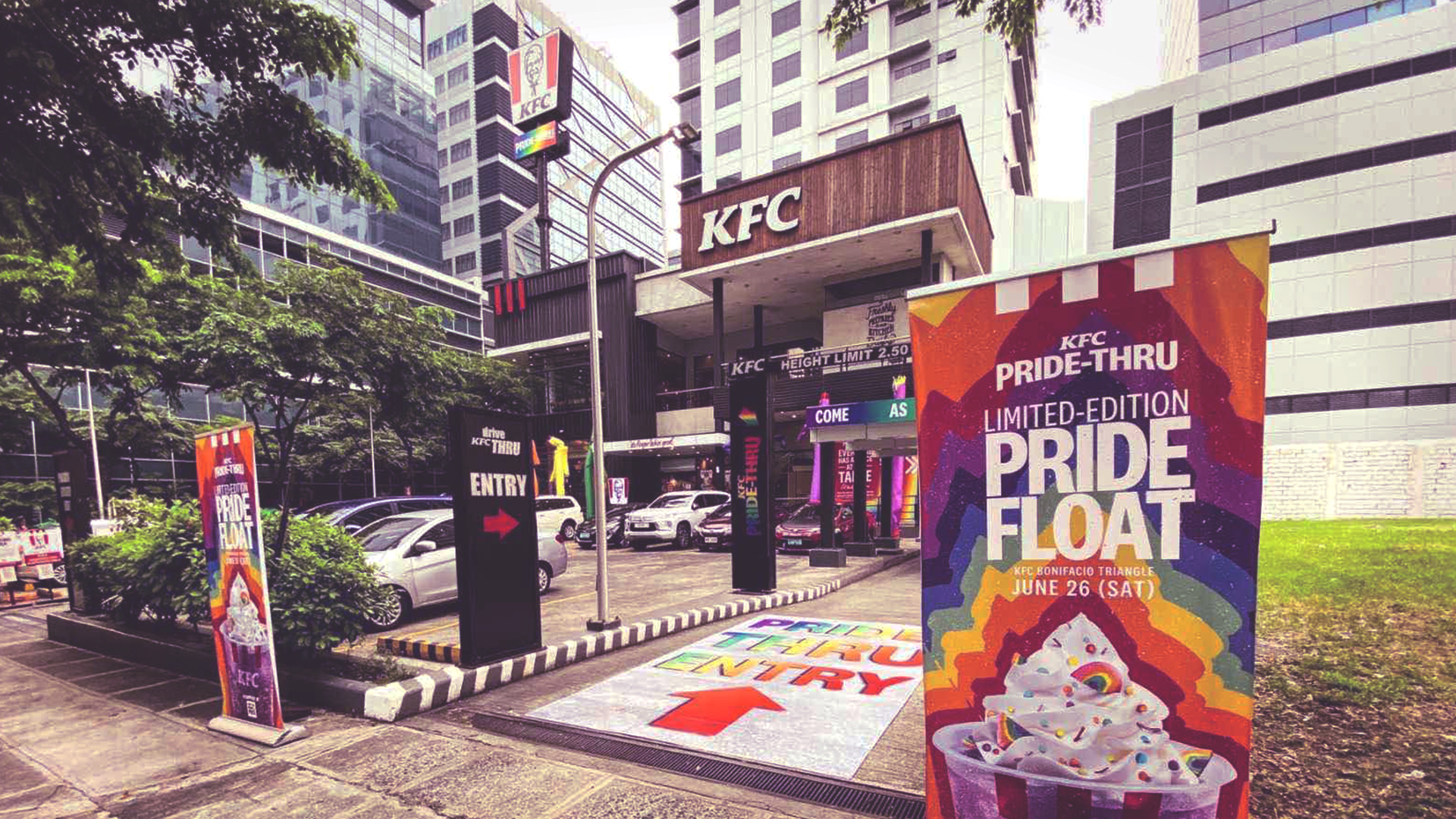 A Rainbow-Filled KFC Store in BGC, Taguig - Recycle Bin of a Middle Child