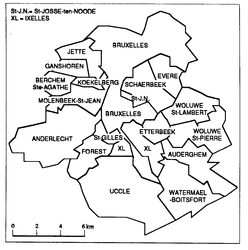 Communes de La région de Bxl-Capitale