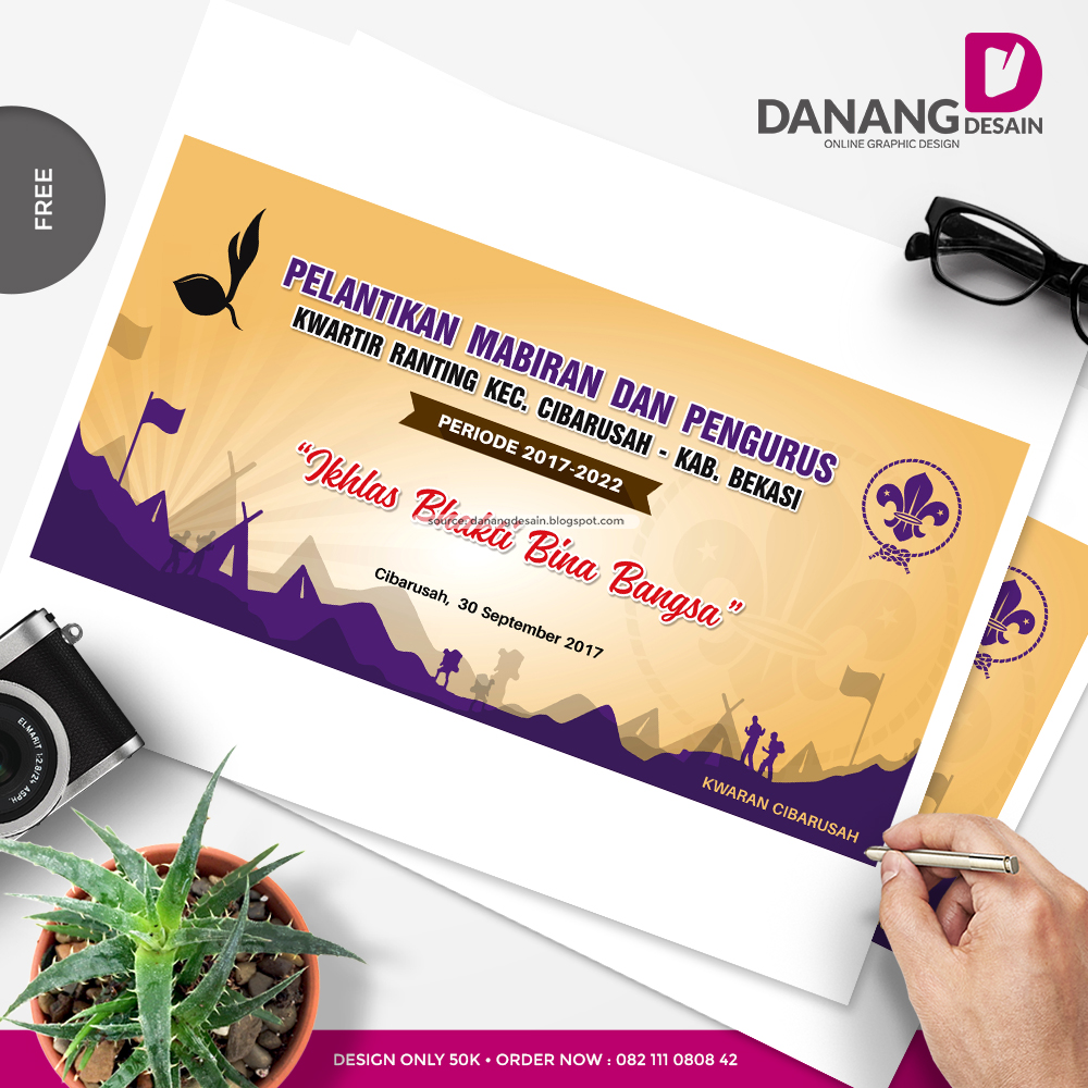 Contoh Desain Spanduk Banner Pelantikan Mabiran & Pengurus Pramuka ...