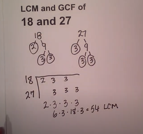 LCM of 18 and 27 plus GCF of 18 and 27 | MooMooMath and Science