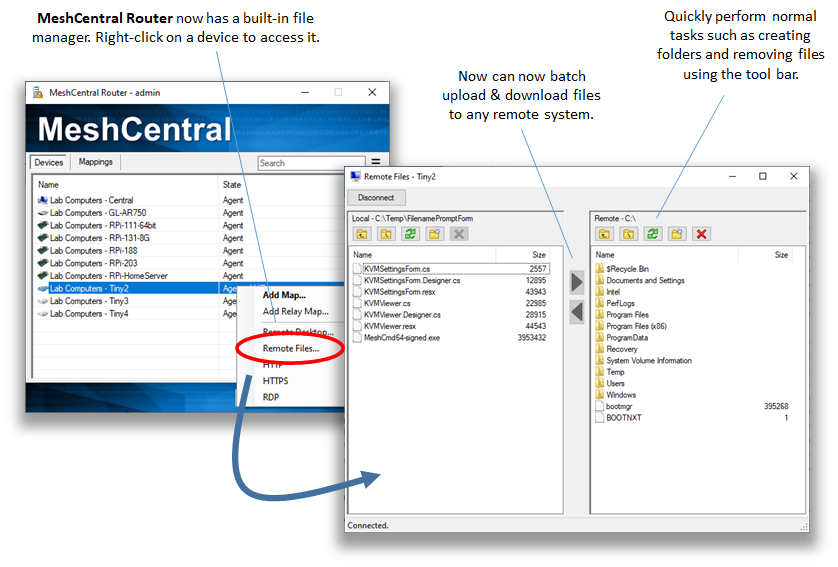 MeshCentral - Router Improvements, Agent Tags, Rock64, Crash Dumps