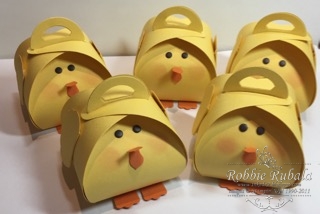 Easter Chick curvy box - Creations in Paper