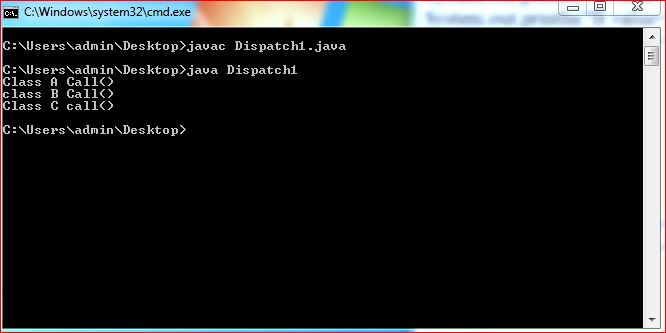 Dynamic Method Dispatch. | JavaForm