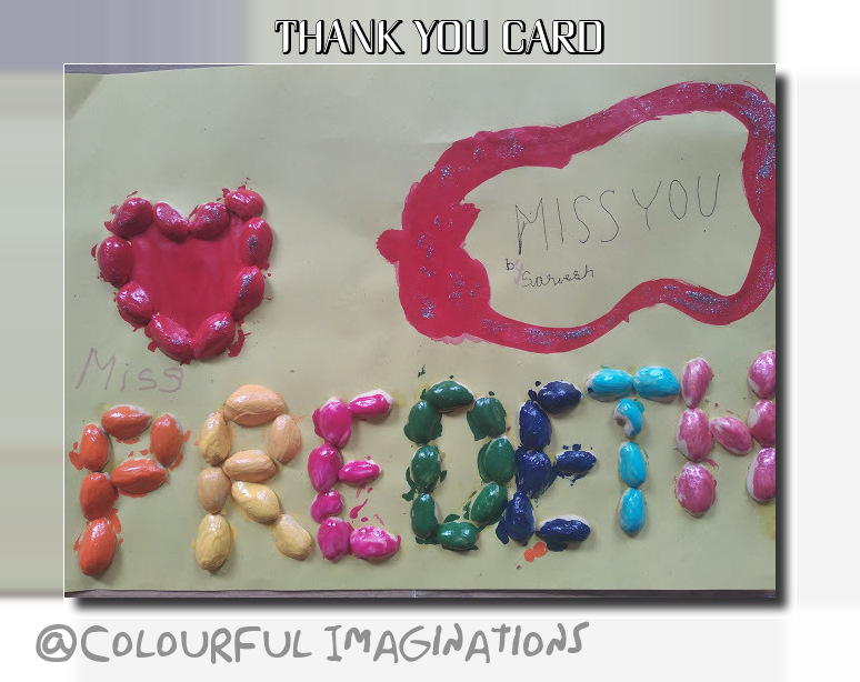 COLOURFUL IMAGINATIONS !!!!!!!: THANK YOU CARD - Pista shells