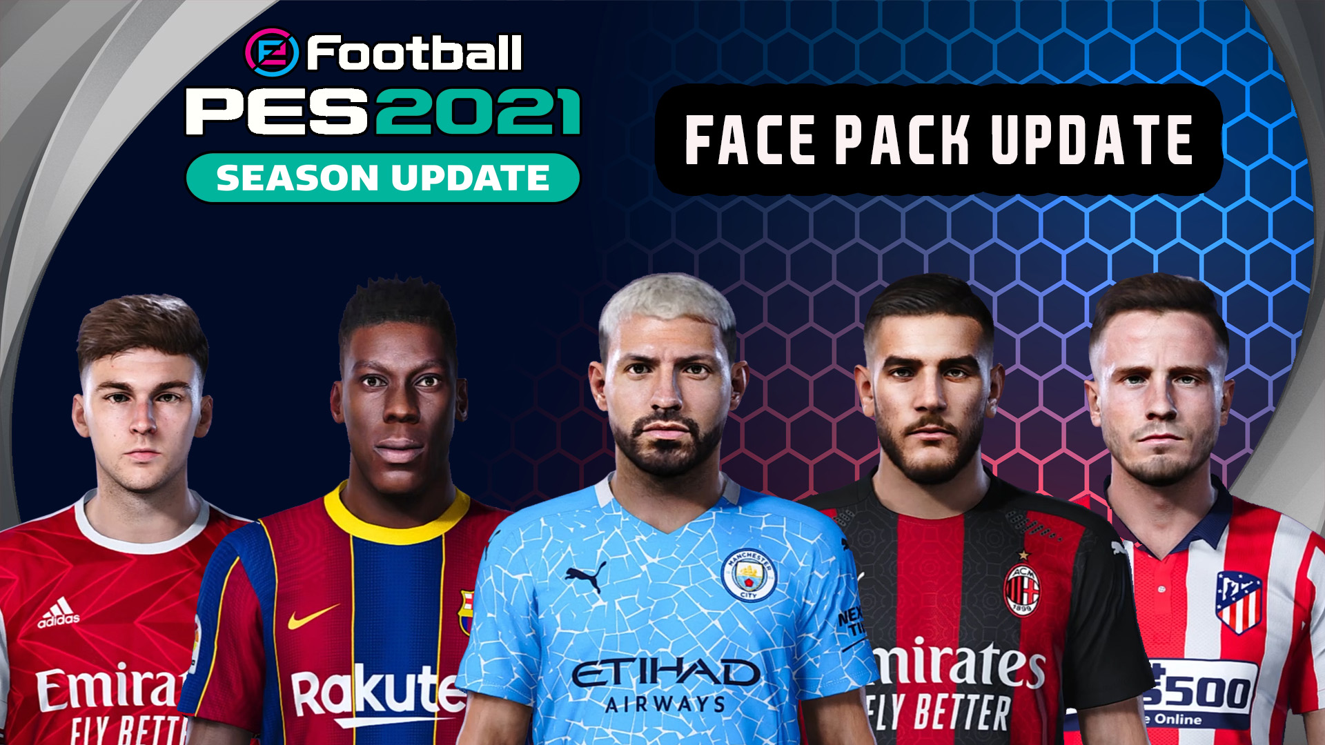 PATCH PES GAMETECH: NEW FACEPACK V9 - PES 2021