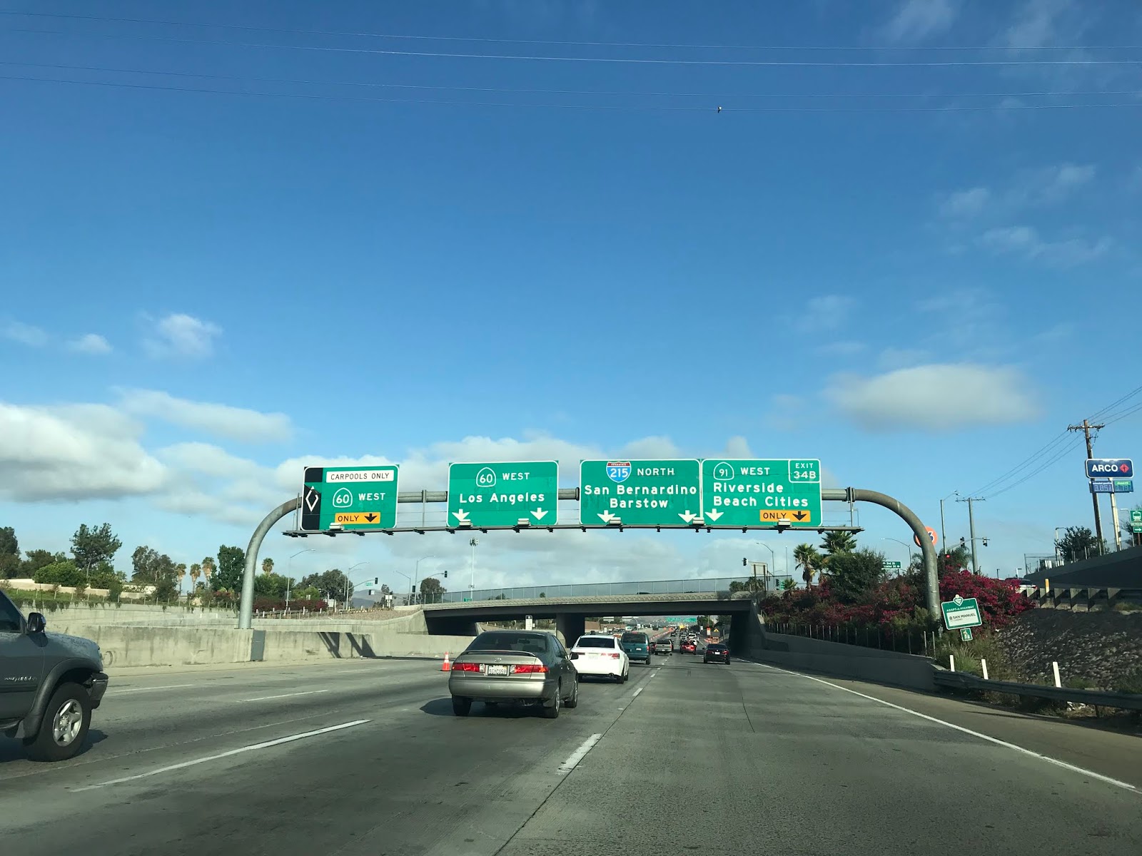 California State Route 60/Former US Route 60/70 through the Moreno ...