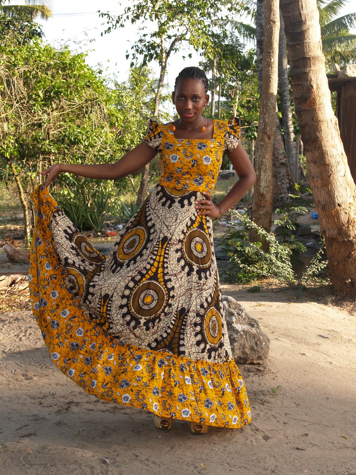 Subira Wahure Official African Couture Blog: KITENGE;LONG DRESS