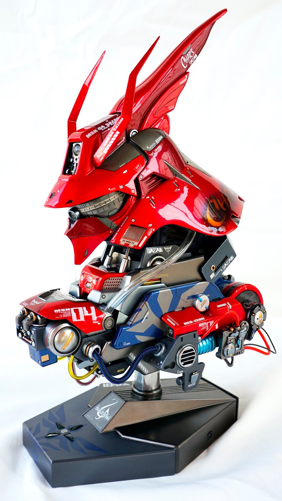Custom Build: 1/24 G-SystemModel MSN-04 Sazabi Head Bust Display