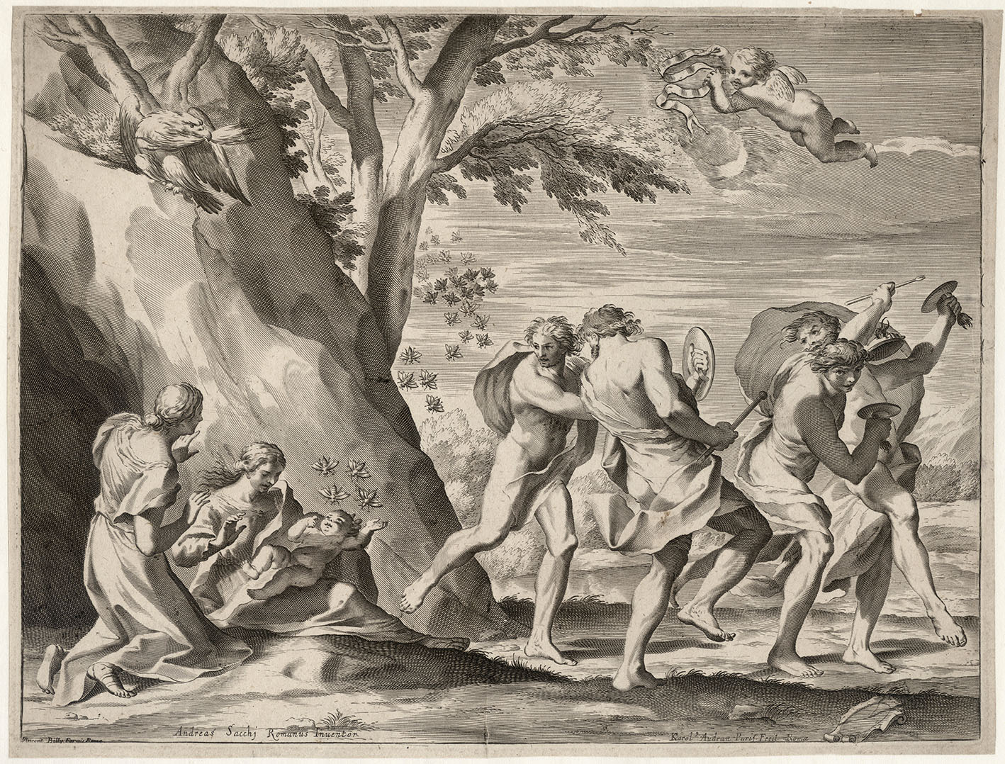 Prints and Principles: Karl Audran’s engraving, “Allegory of the birth ...