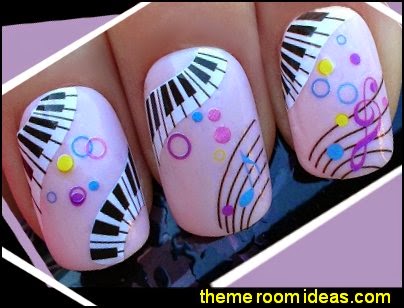 Decorating theme bedrooms - Maries Manor: nail art - music themed nail ...