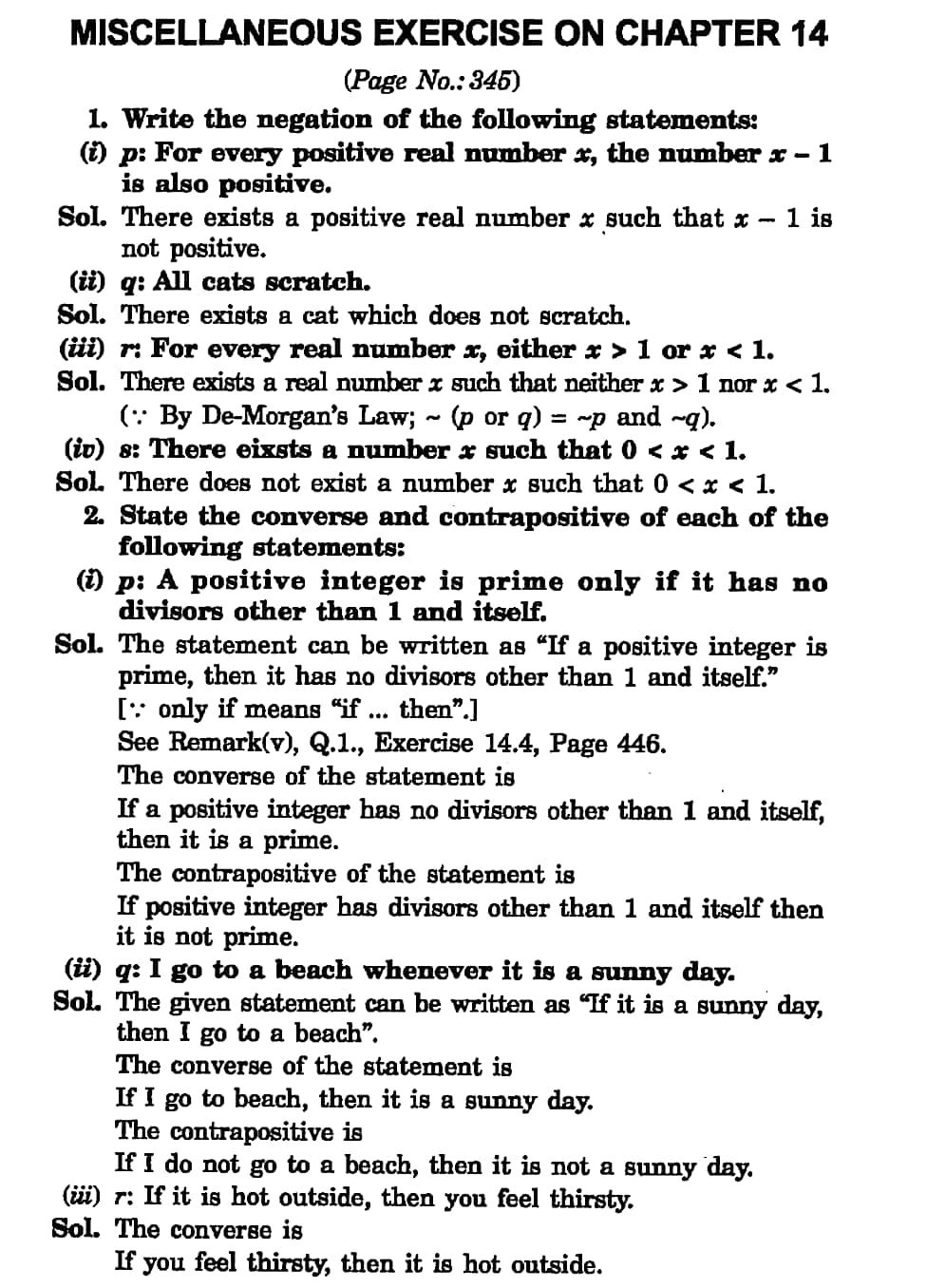 Mathematical reasoning class 11 math - Studypur
