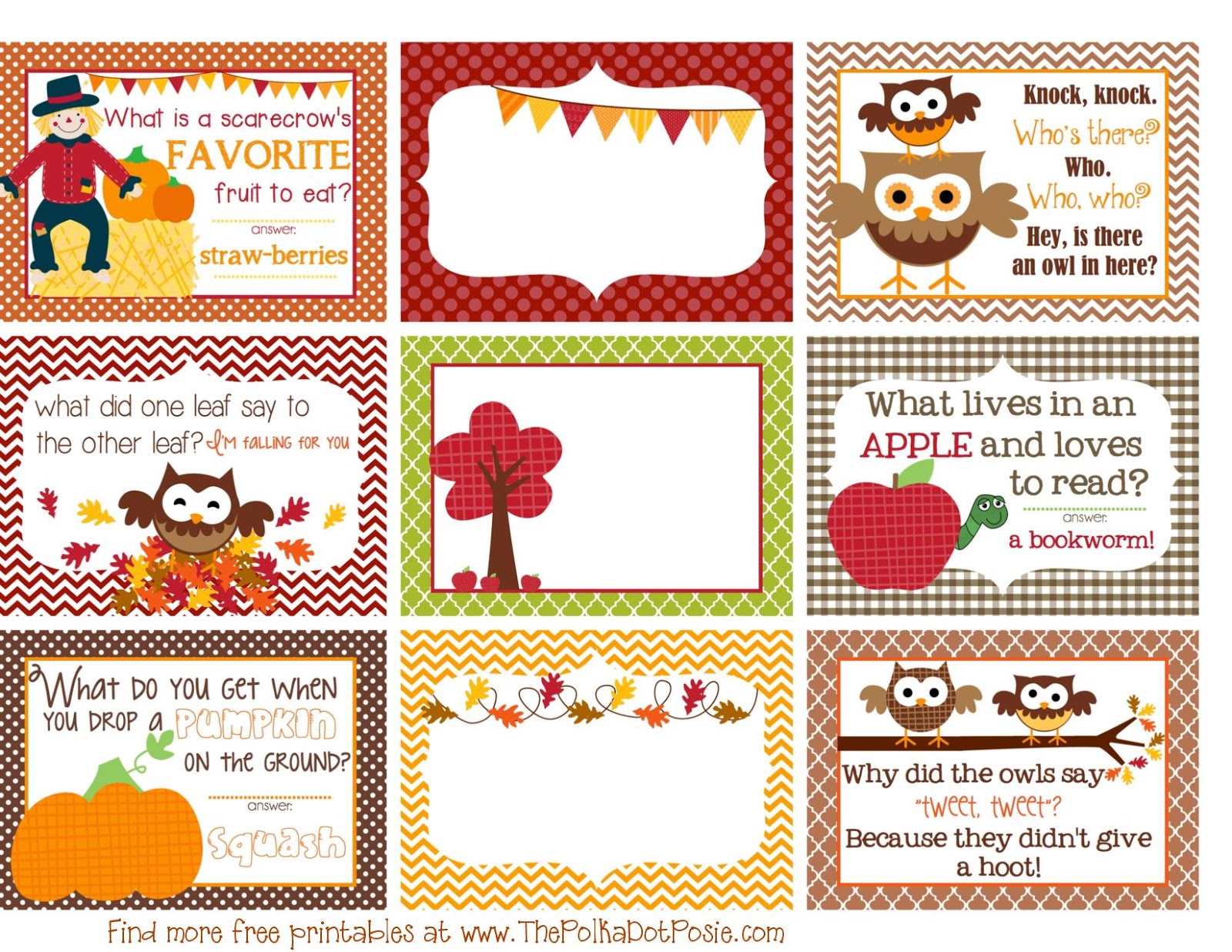 The Polka Dot Posie: FREE September Lunch Box Notes