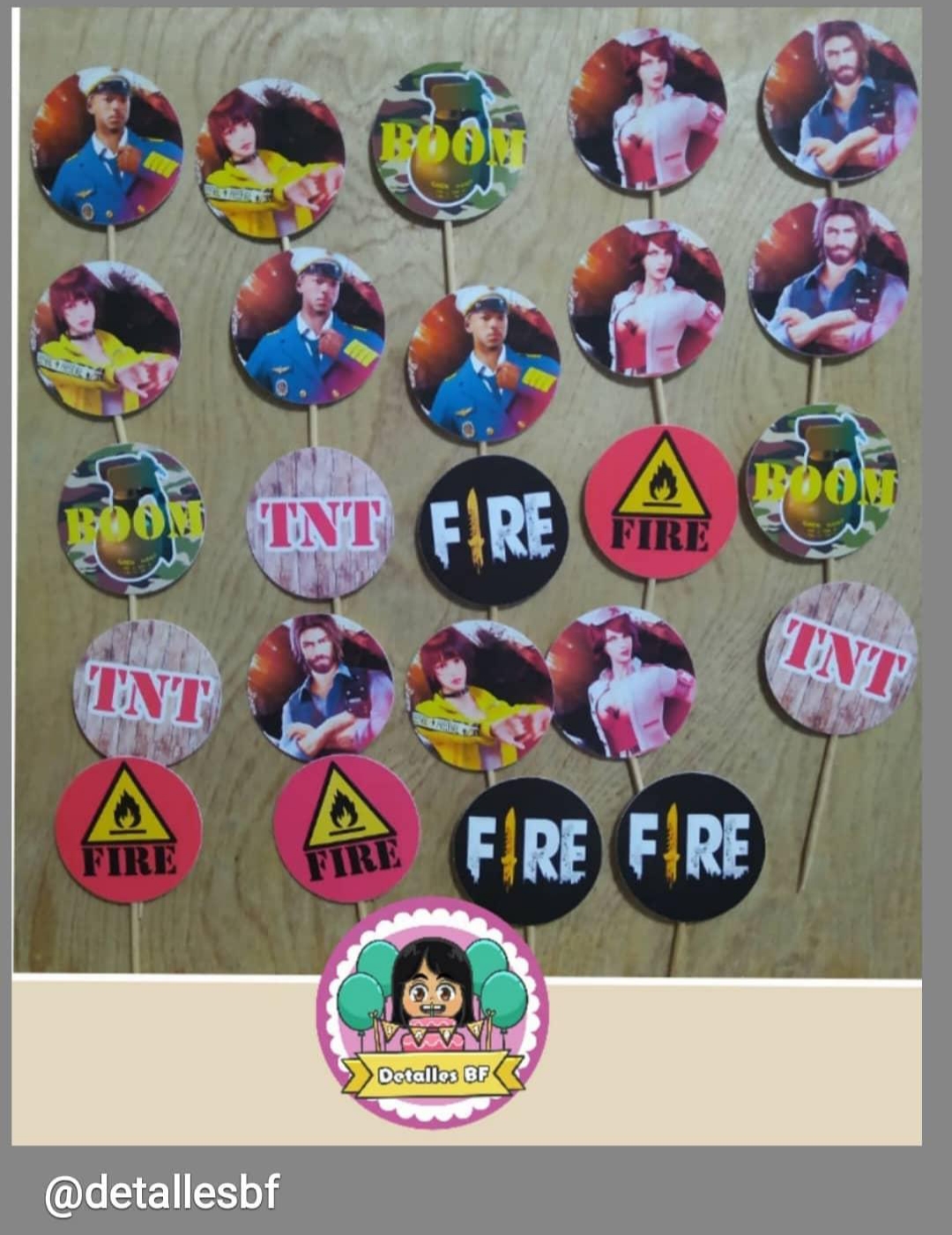 Mini Topper Free Fire - Mis Toppers Tus Toppers