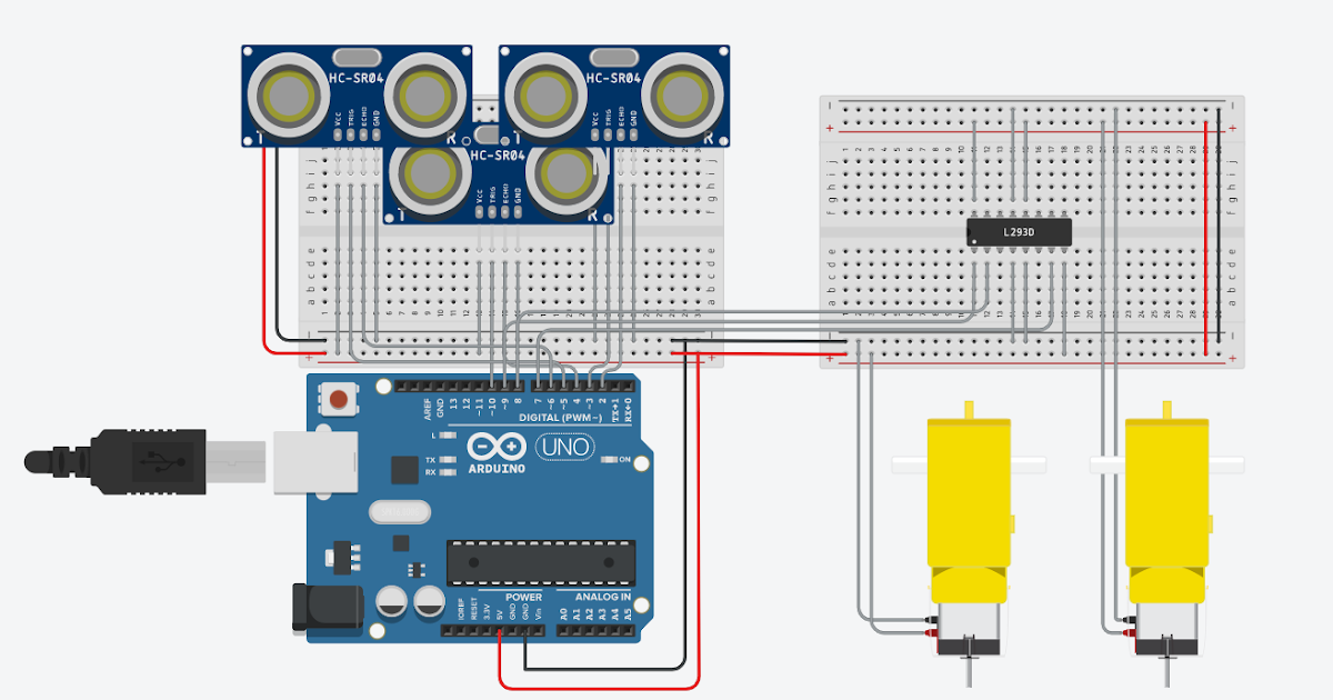 Circuito definitivo para el carro evita obstaculo