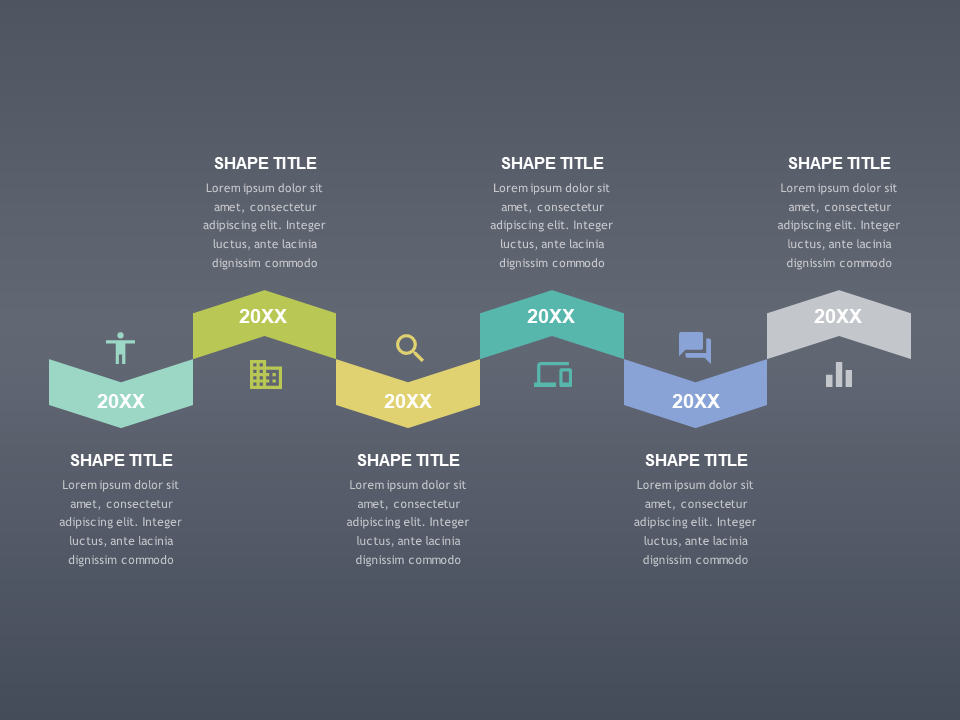 Horizontal Up Down PowerPoint Templates - PowerPoint Free