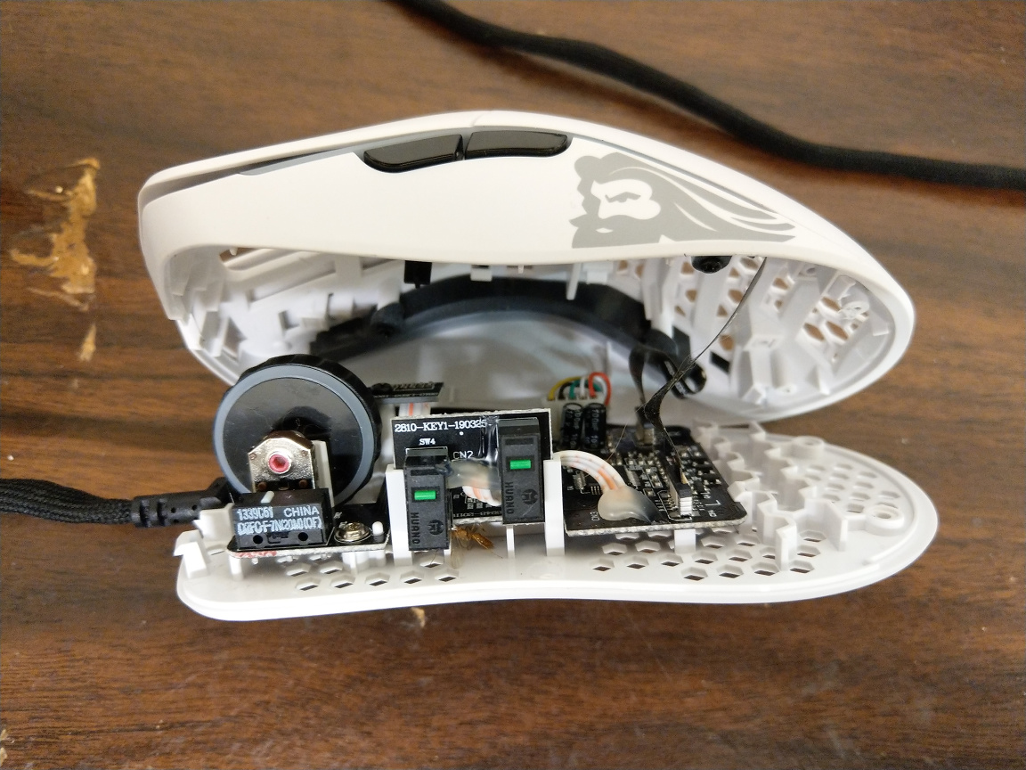 滑鼠 更換按鍵、拆解: Glorious Model O (白) 電競滑鼠 拆解 & 按鍵更換 凱華 GM 電競微動開關 ...