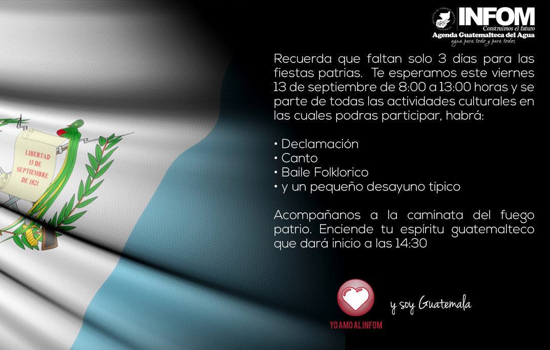 -INFOM- Instituto de Fomento Municipal : ASI CELEBRA INFOM A LA PATRIA