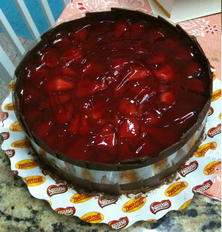 Torta "Tentação de morango" da Parmê
