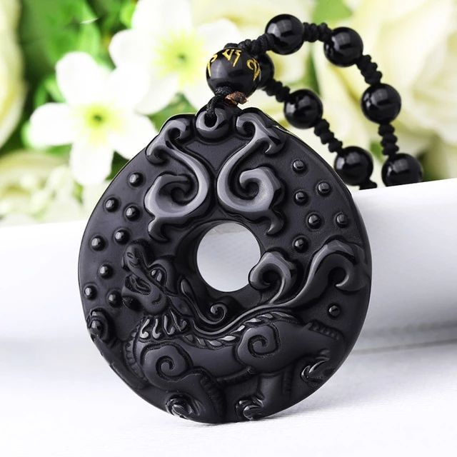 Chinese Obsidian pendants