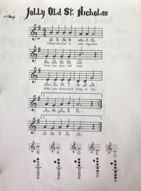 Crestview Recorder Karate: Jolly Old St. Nicholas