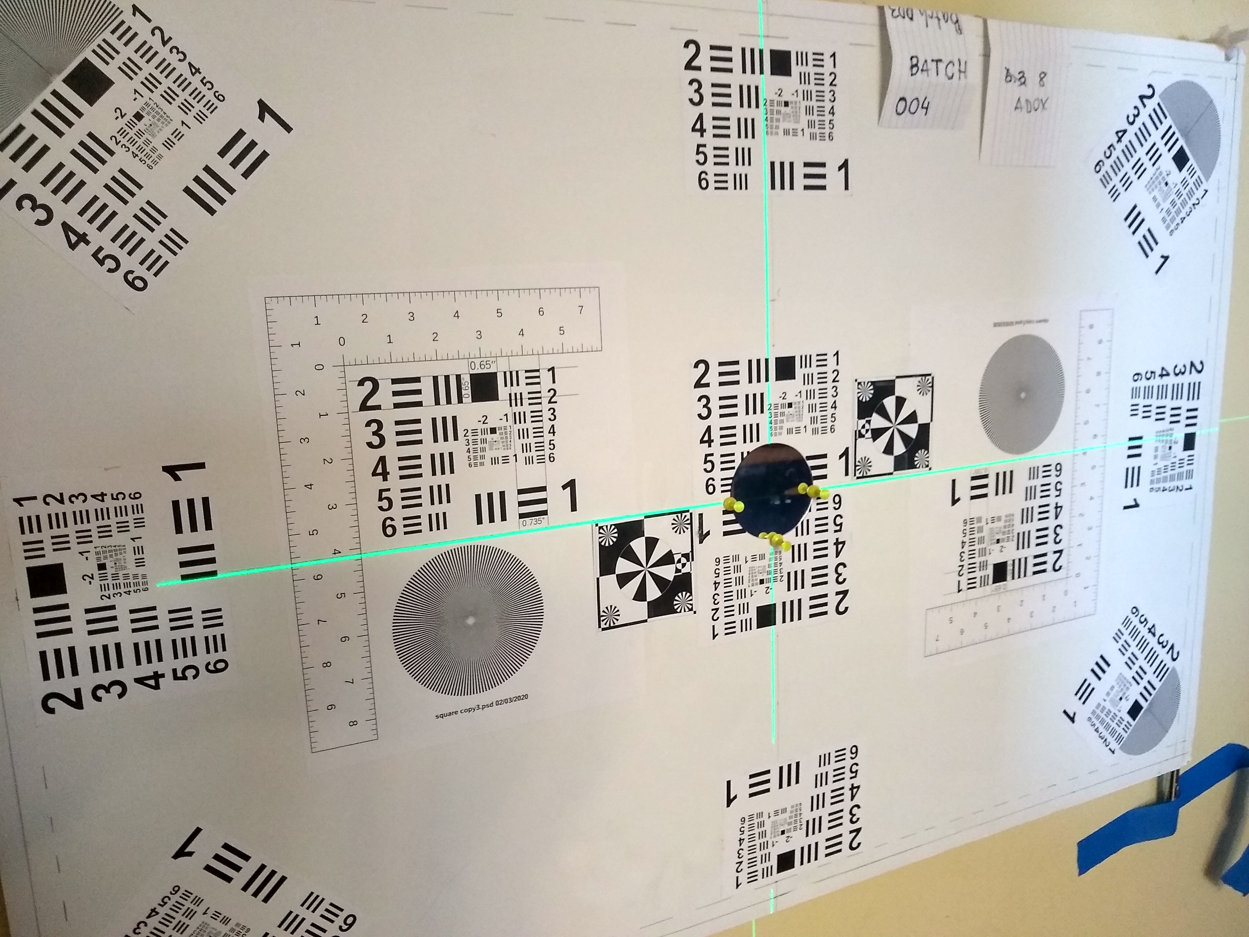 How to align camera with the chart
