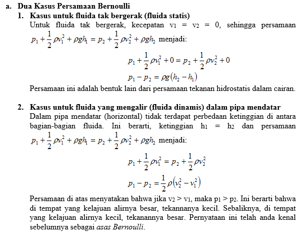 Hukum Bernoulli dan Aplikasinya pada Sayap Pesawat Terbang
