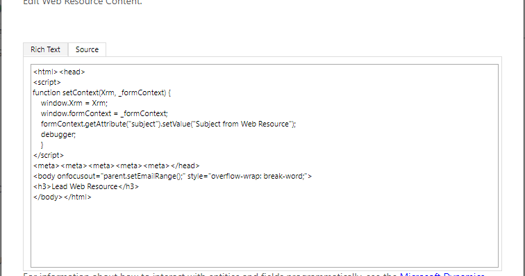 How To Use Formcontext In Web Resource In Dynamics 365 V9 Moazam